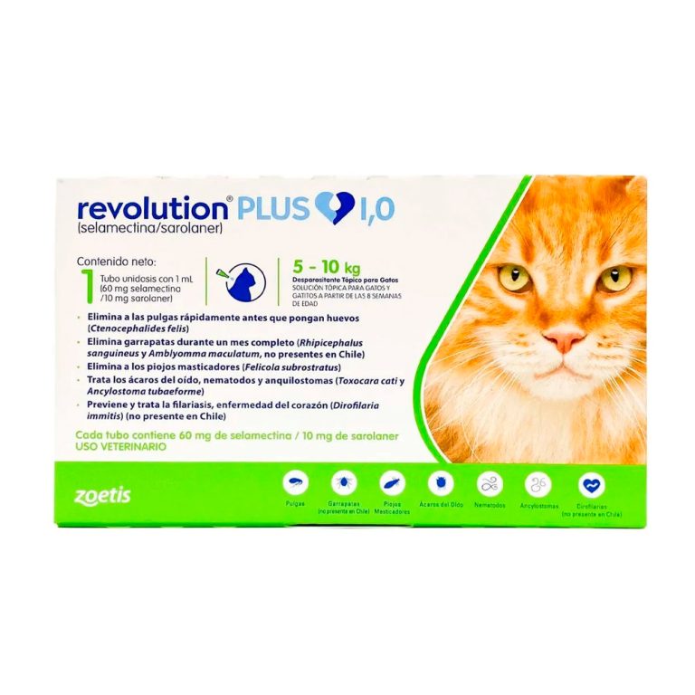 Revolution Plus 1 ML Gatos De 5 A 10Kg Zoetis