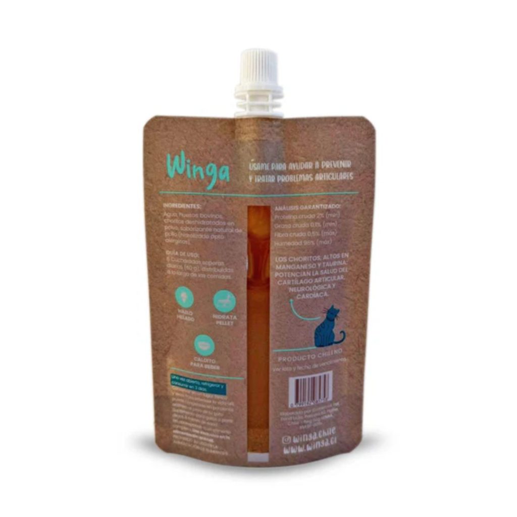 Pouche Caldo De Huesos Con Choritos Gato 180 Gr Winga